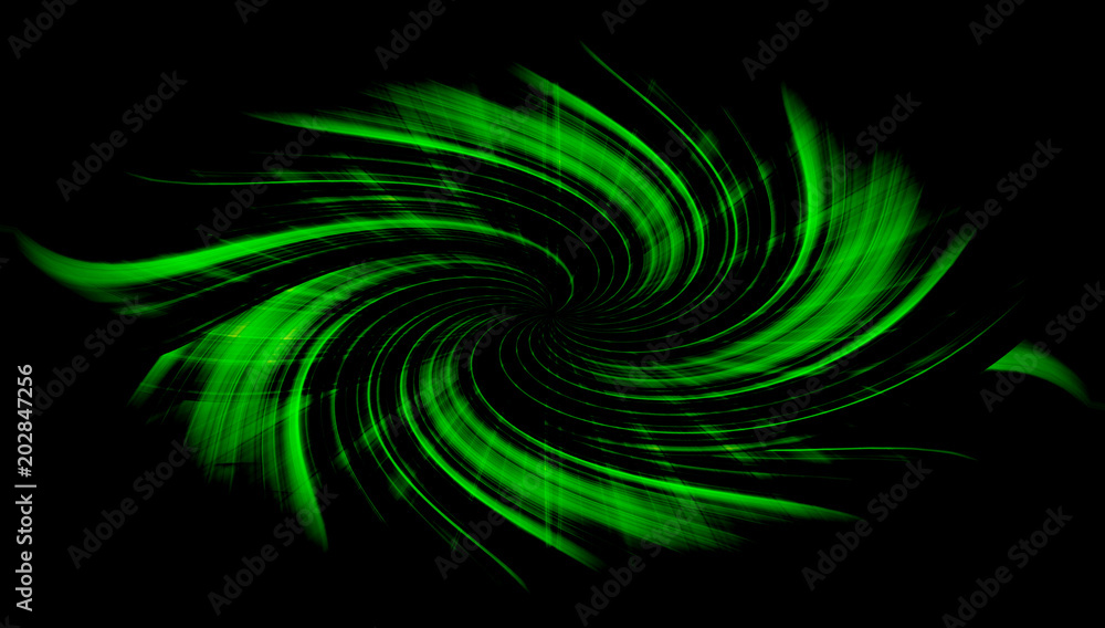 Green And Black Swirls