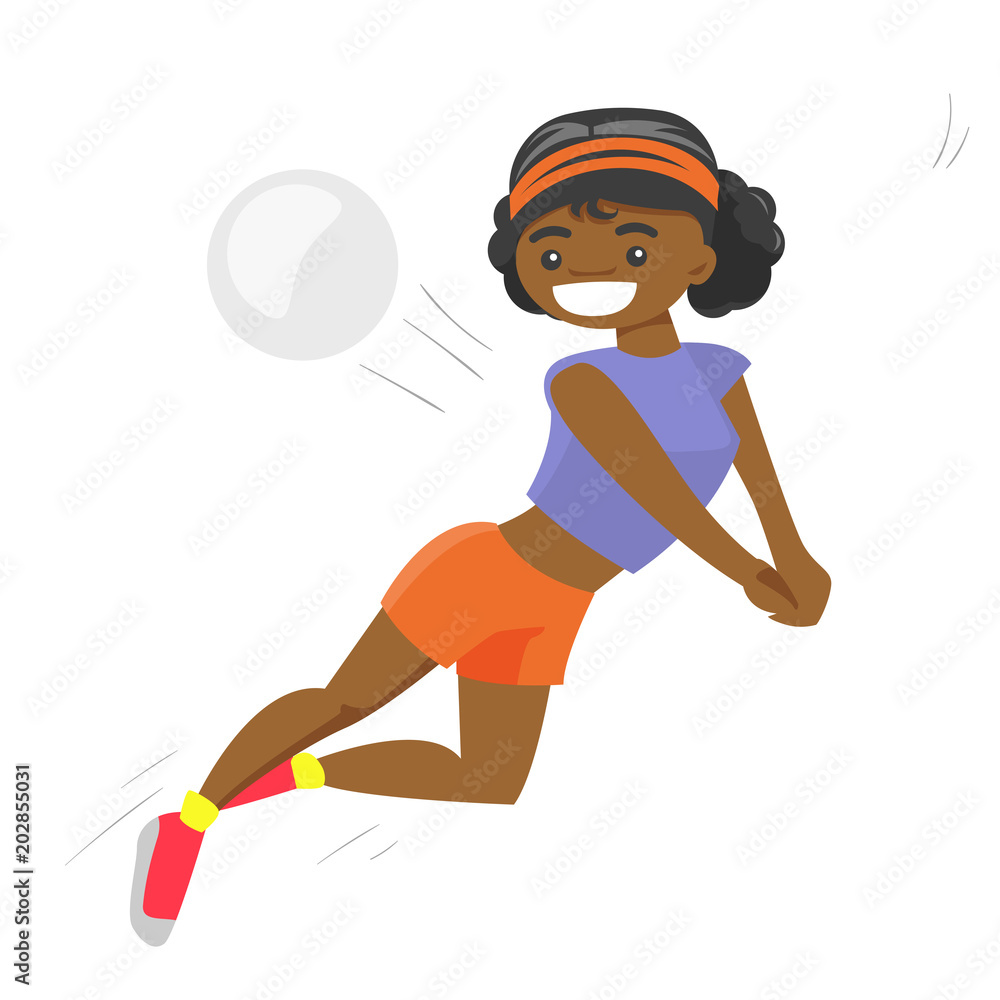 Cartoon Volleyball Player