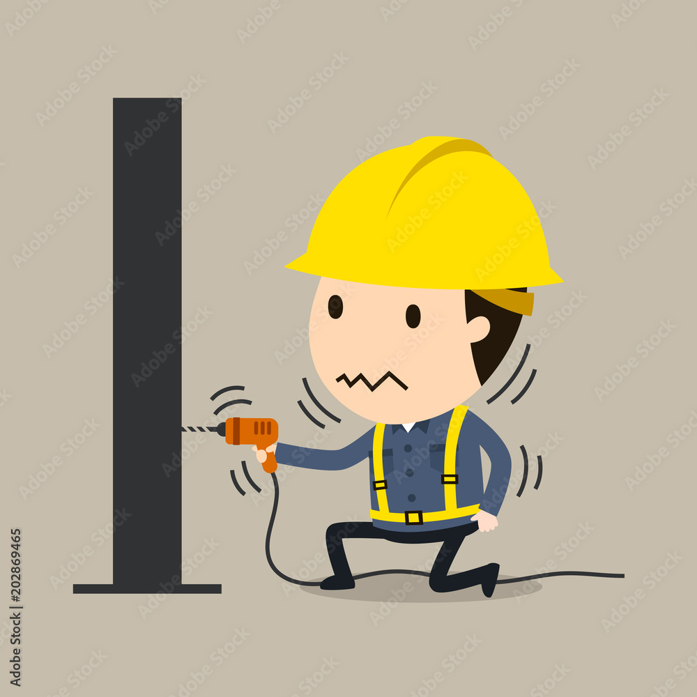Electric shock, feel a shock, Vector illustration, Safety and accident ...