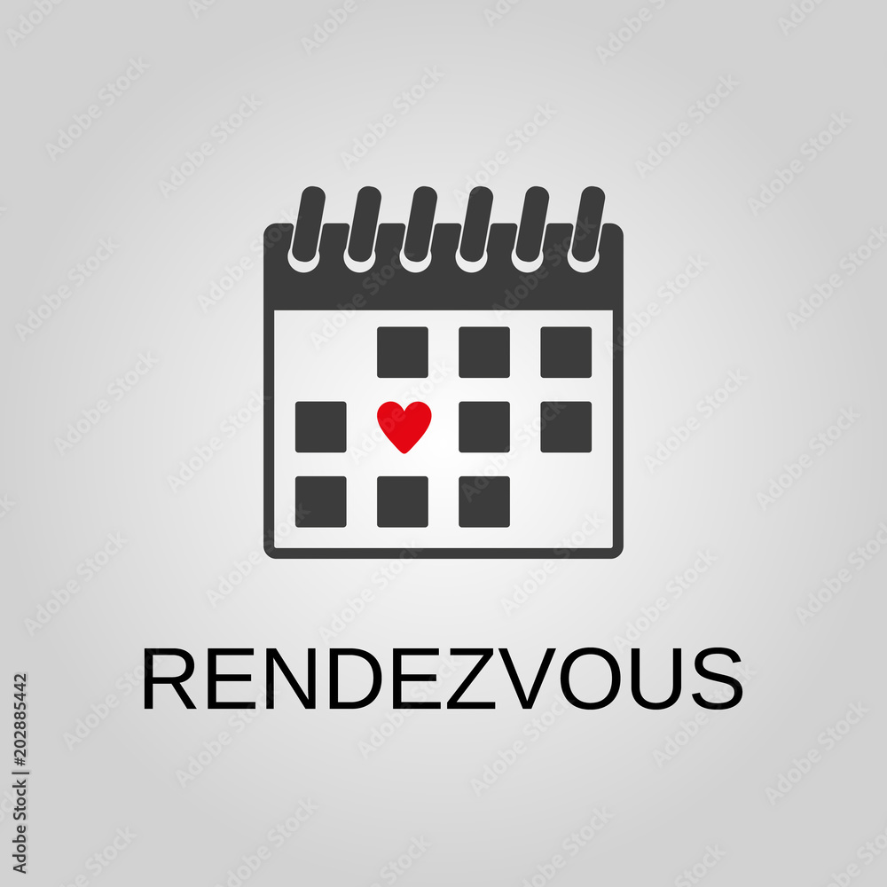 Rendezvous icon. Rendezvous symbol. Flat design. Stock - Vector ...
