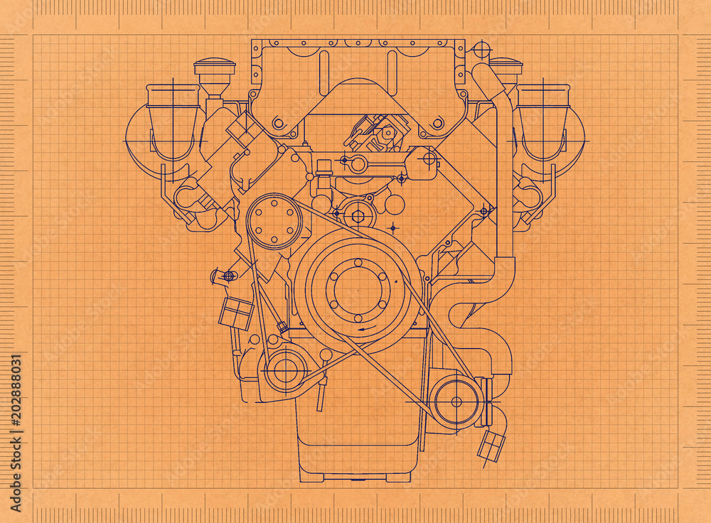 Car Engine Blueprints