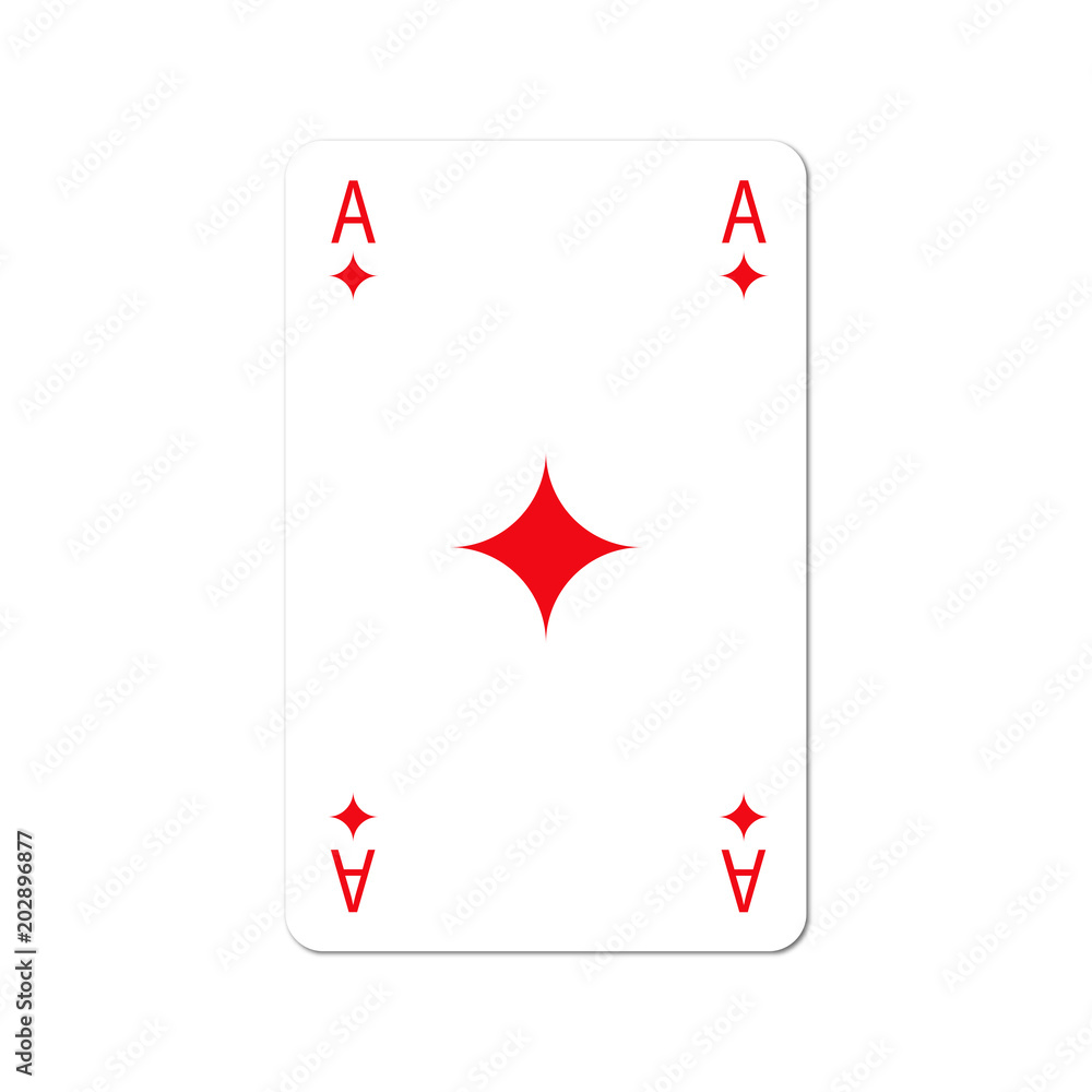 Vecteur Stock Karo Ass Karte | Adobe Stock