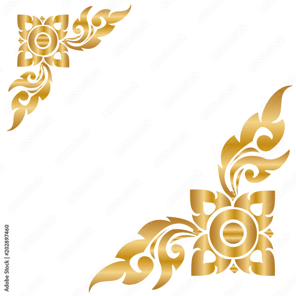 Line Thai Golden, The Arts of Thai, line pattern background, graphic ...