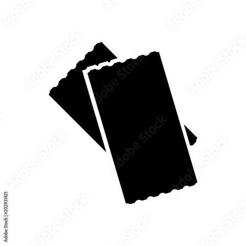 Ticket Icon in trendy flat style isolated on grey background. Raffle ...