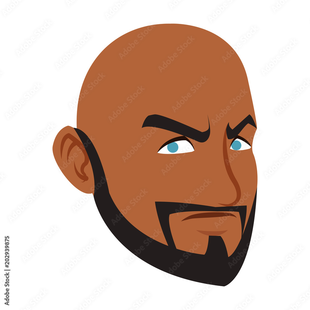 Angry man face cartoon vector illustration graphic design Stock 벡터 ...