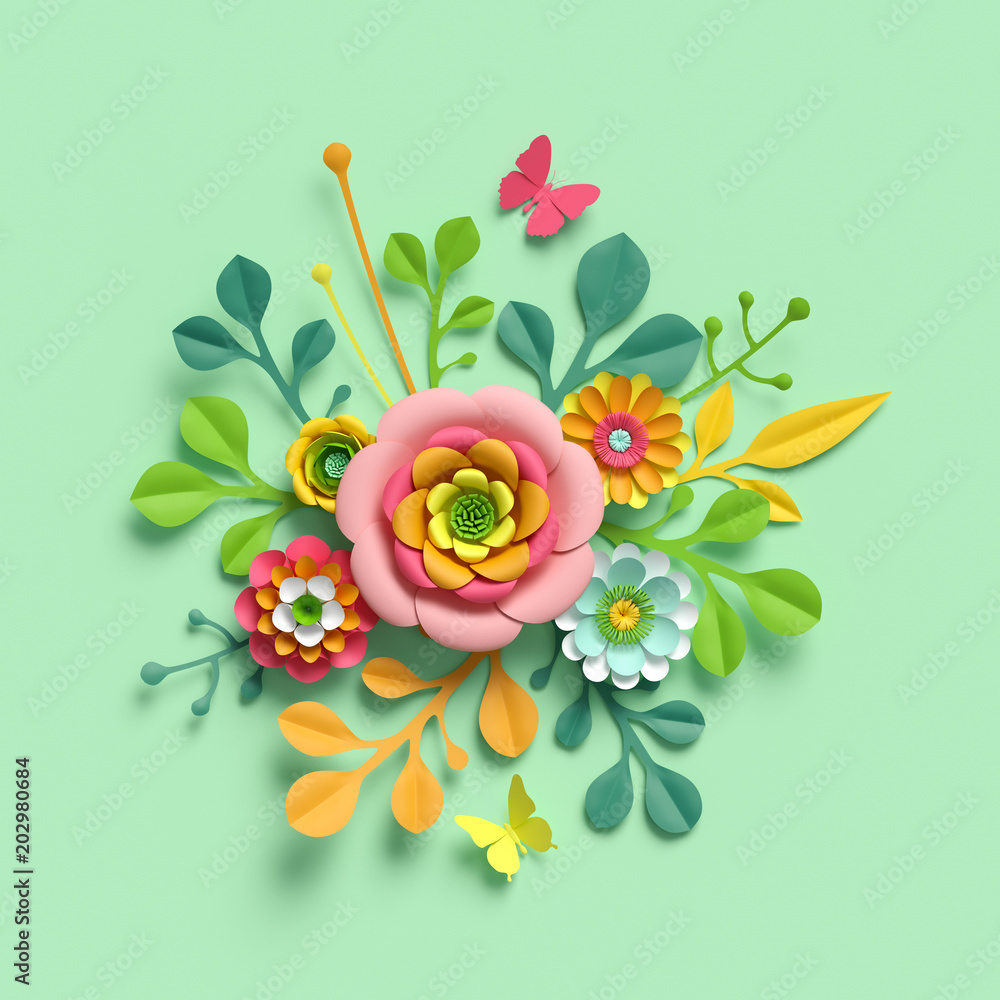 Mint Green Flower Clip Art