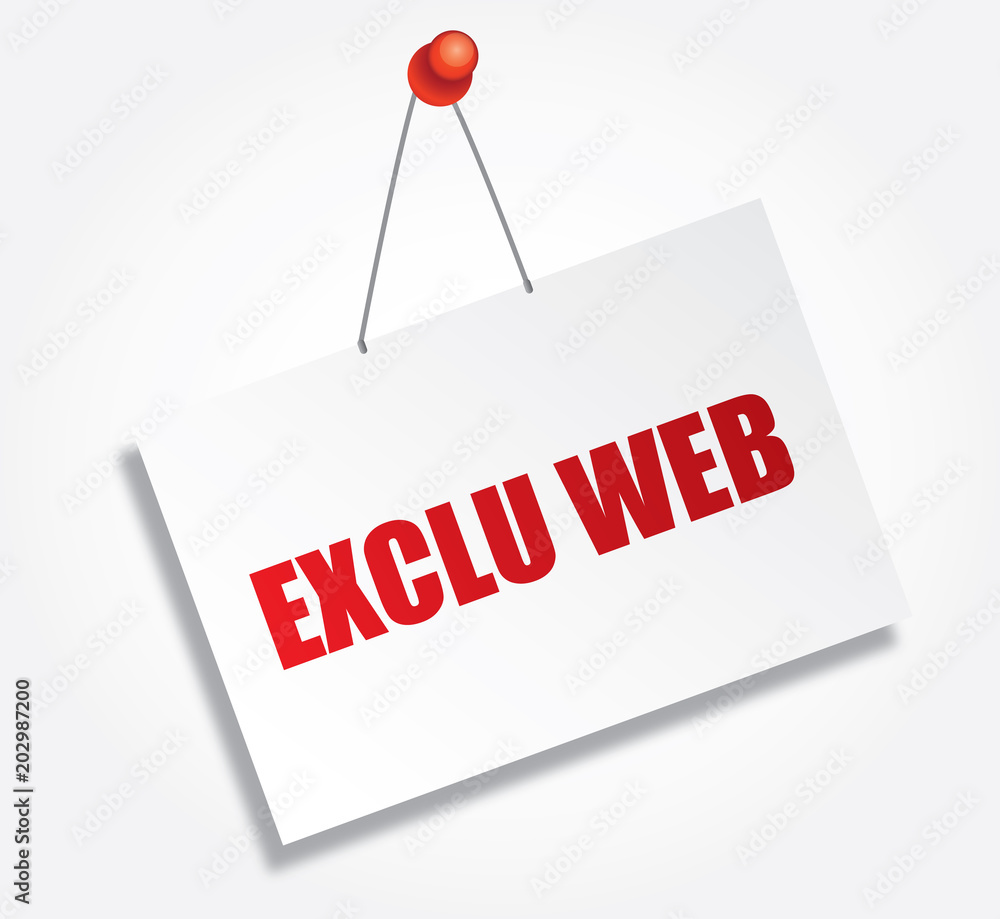 Exclu web Stock Vector | Adobe Stock