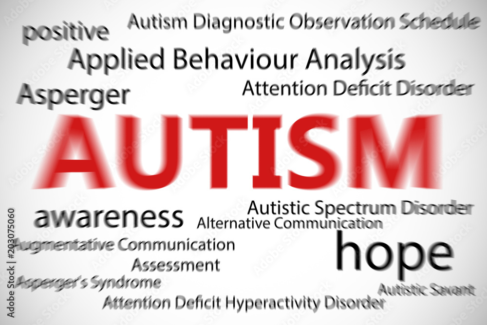 autism against white background with vignette Stock Illustration ...