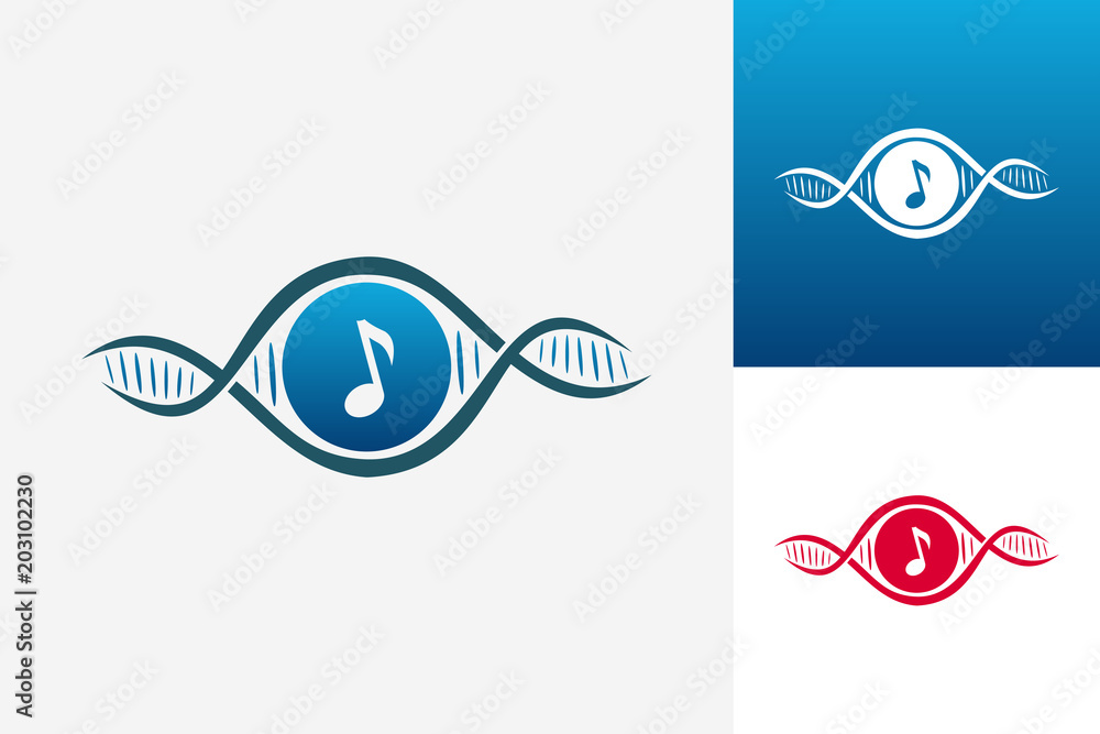 DNA Music Logo Template Design Vector, Emblem, Design Concept, Creative ...