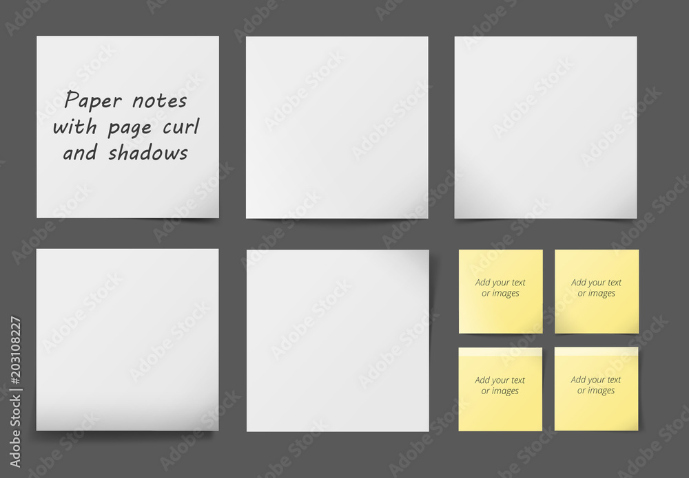 6 Sticky Note Layouts Stock Template | Adobe Stock