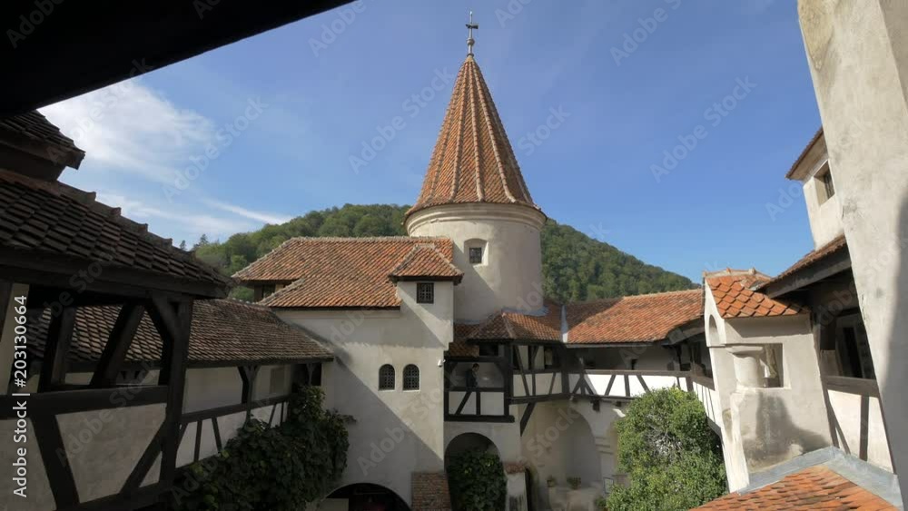 Architectural second floor plan of Bran Castle vídeo de Stock | Adobe Stock