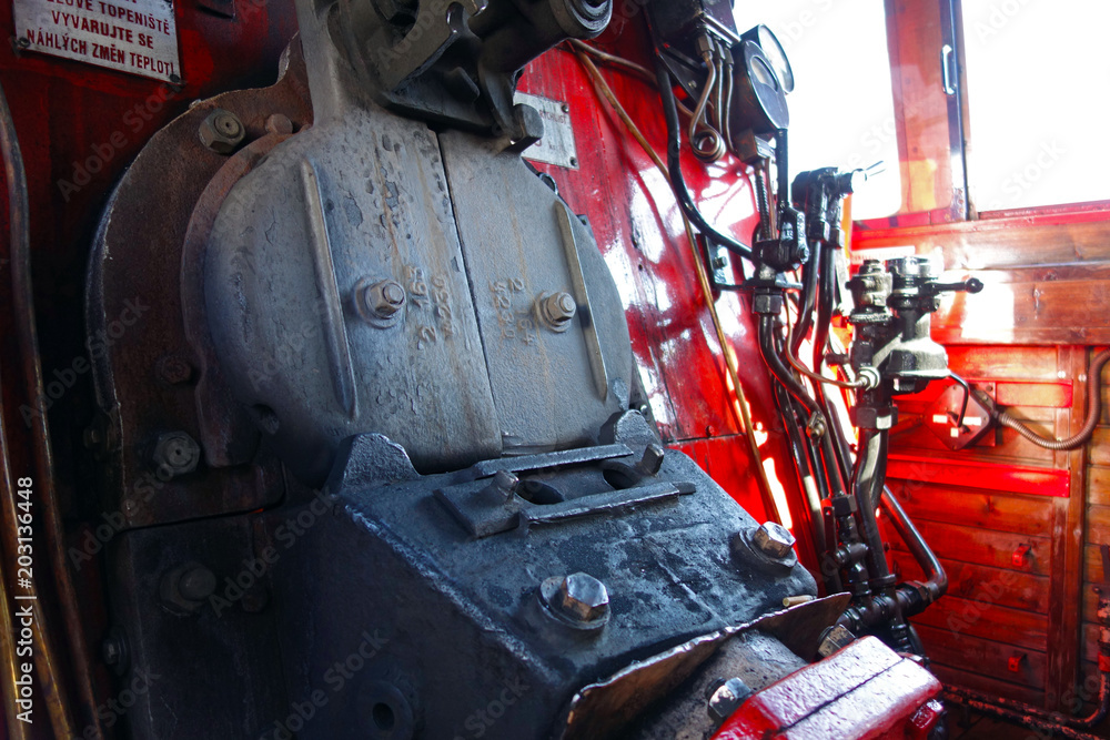 Steam locomotive furnace Stock Photo | Adobe Stock