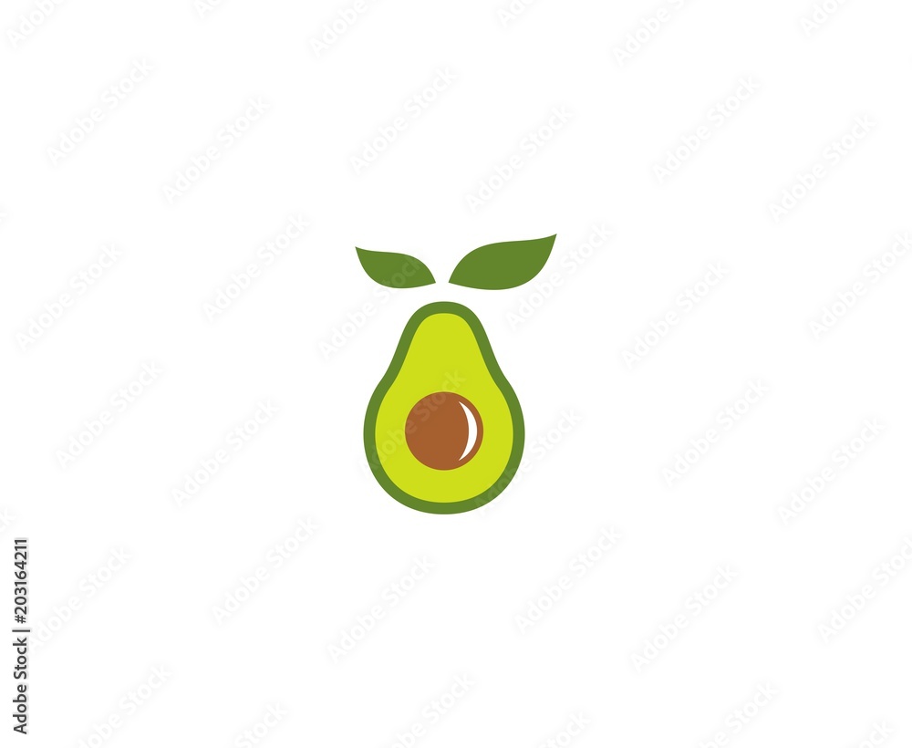 Avocado logo Stock Vector | Adobe Stock