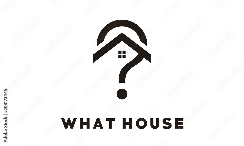 House with Question Mark logo design inspiration Stock Vector | Adobe Stock