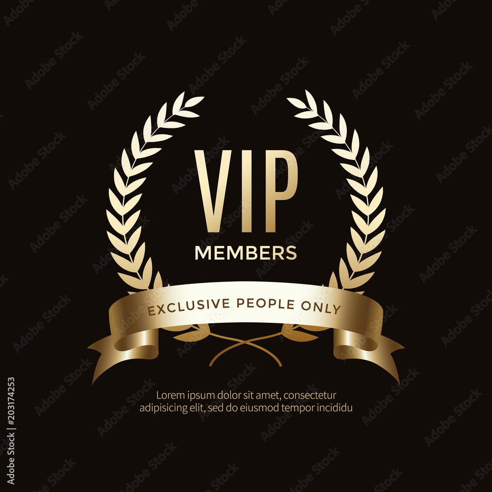 Luxury vip labels and objects Stock Vector | Adobe Stock