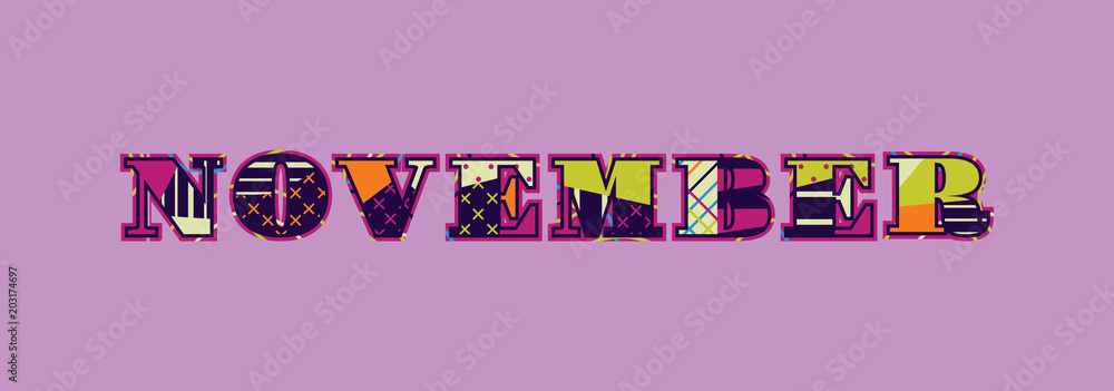 November Word Art