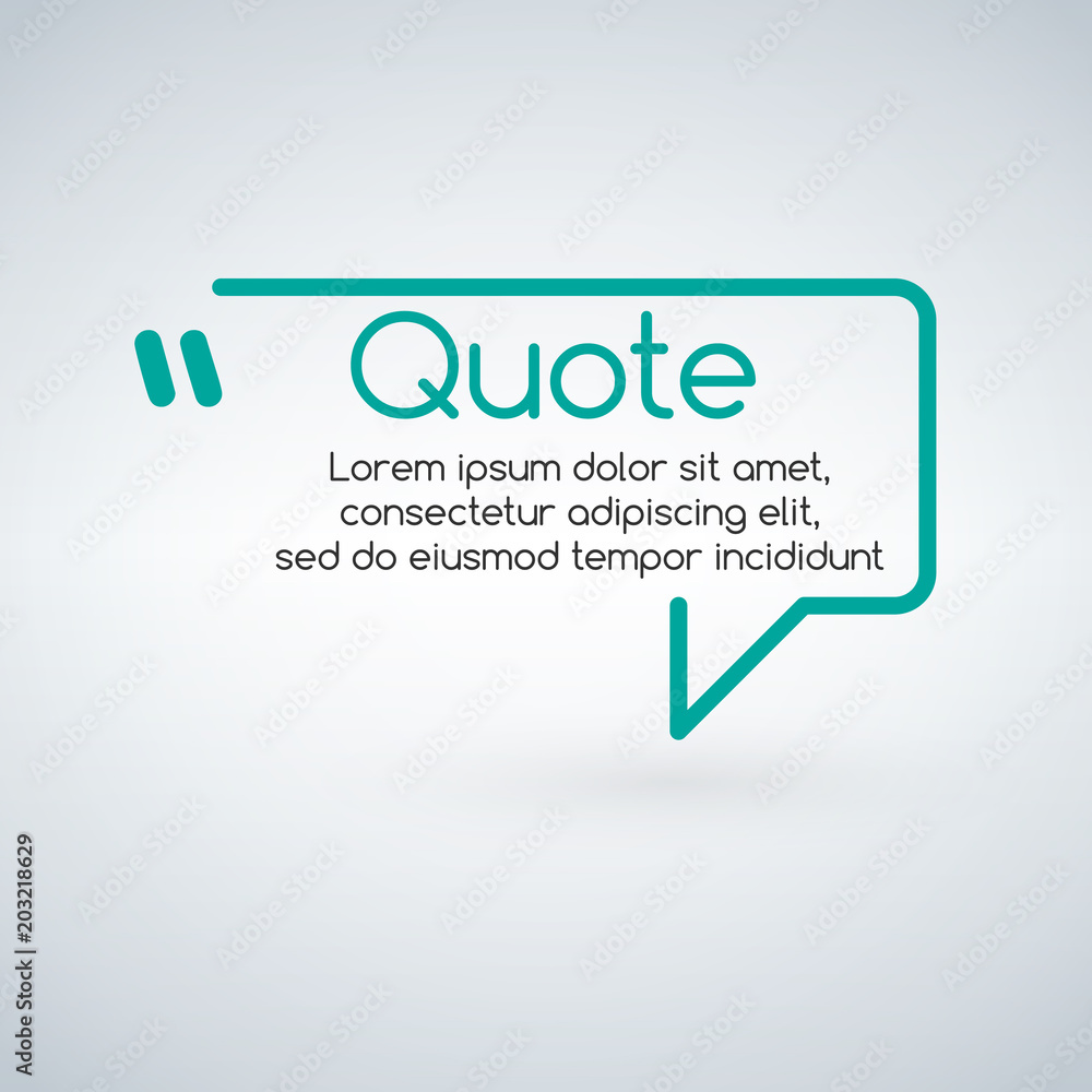 Innovative vector quotation template in quotes. Creative vector banner ...