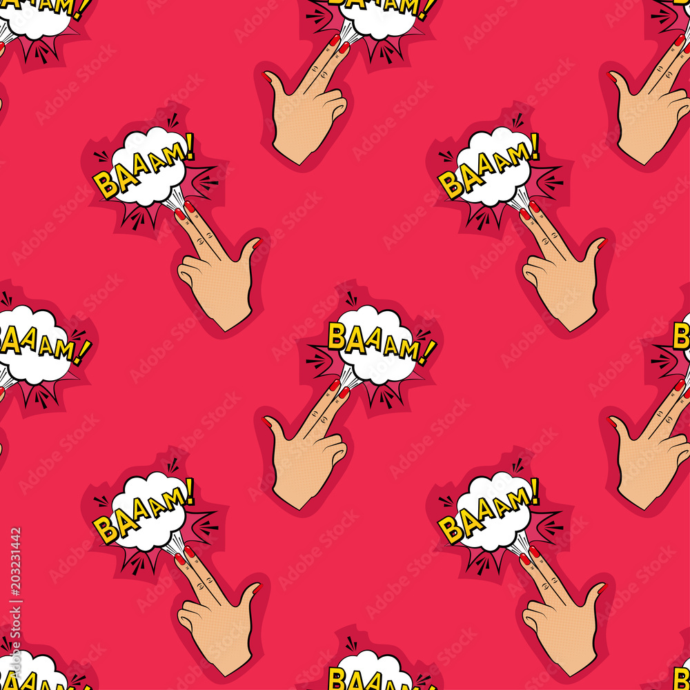 Abstract seamless pin up pattern for girls, boys, clothes. Creative ...