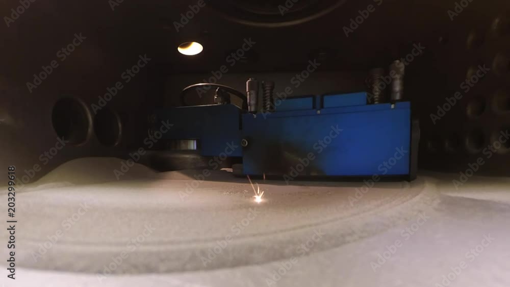 Video Stock Working chamber Laser sintering machine for metal inside ...