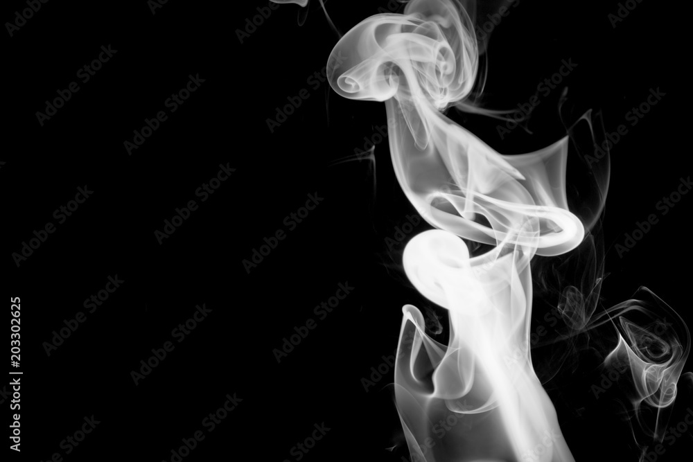 Smoke on black background Stock Photo | Adobe Stock