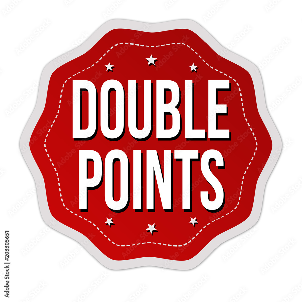 Double points label or sticker Stock Vector | Adobe Stock