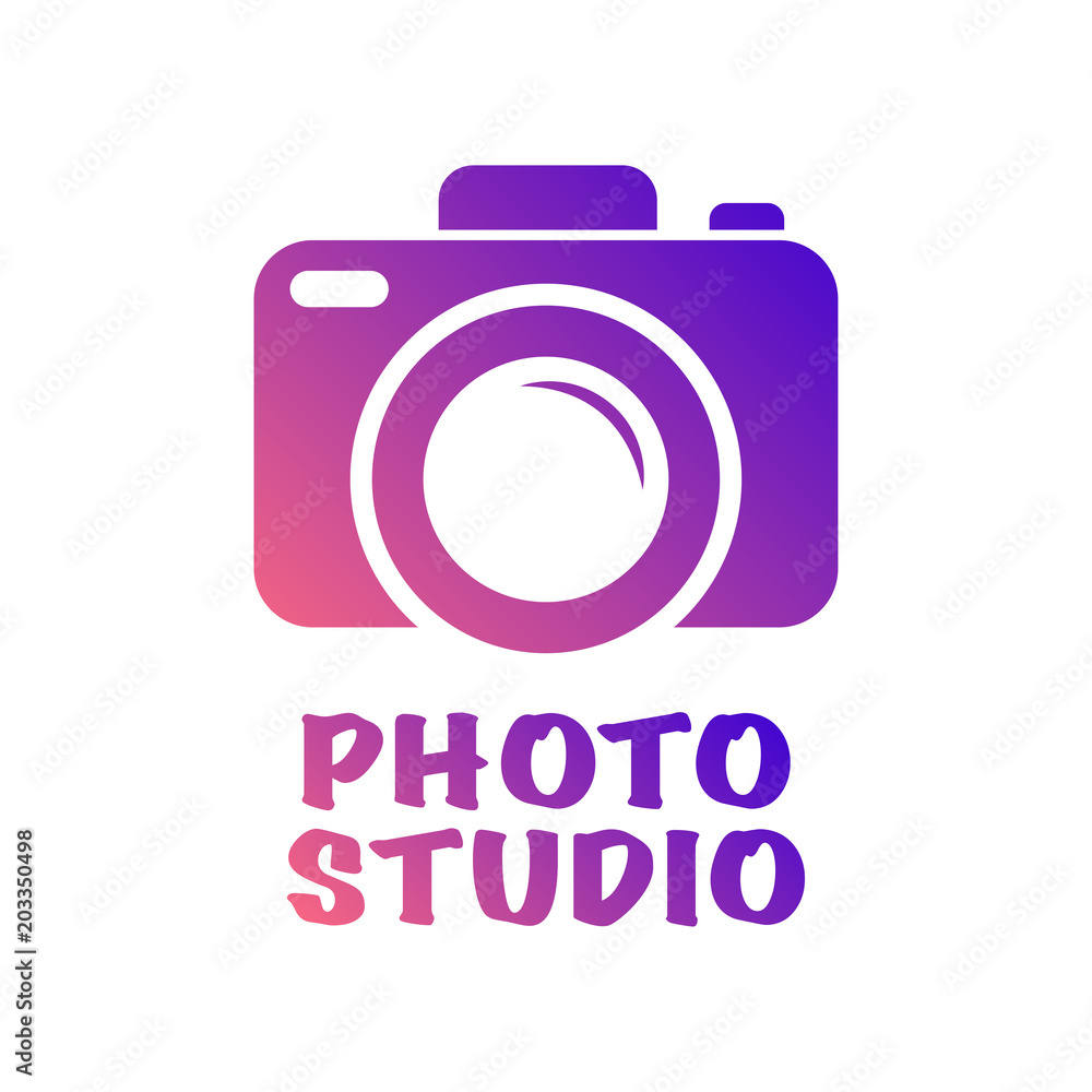 Camera Icon in trendy flat style isolated on white background. Camera ...