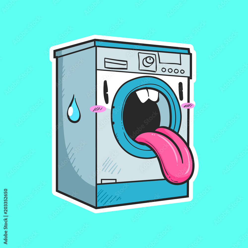 Cute Washing Machine Clipart