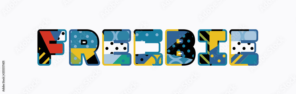 Vetor de Freebie Concept Word Art Illustration do Stock | Adobe Stock