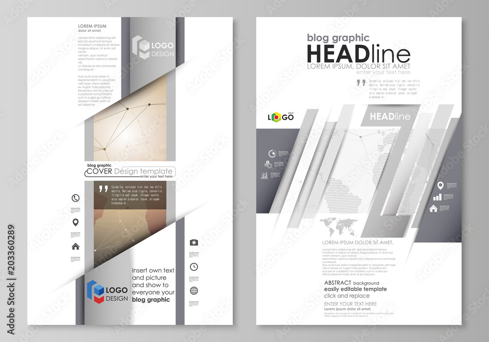 The abstract minimalistic vector illustration of the editable layout of ...