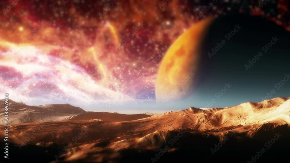 in space planet 4k Stock Video | Adobe Stock