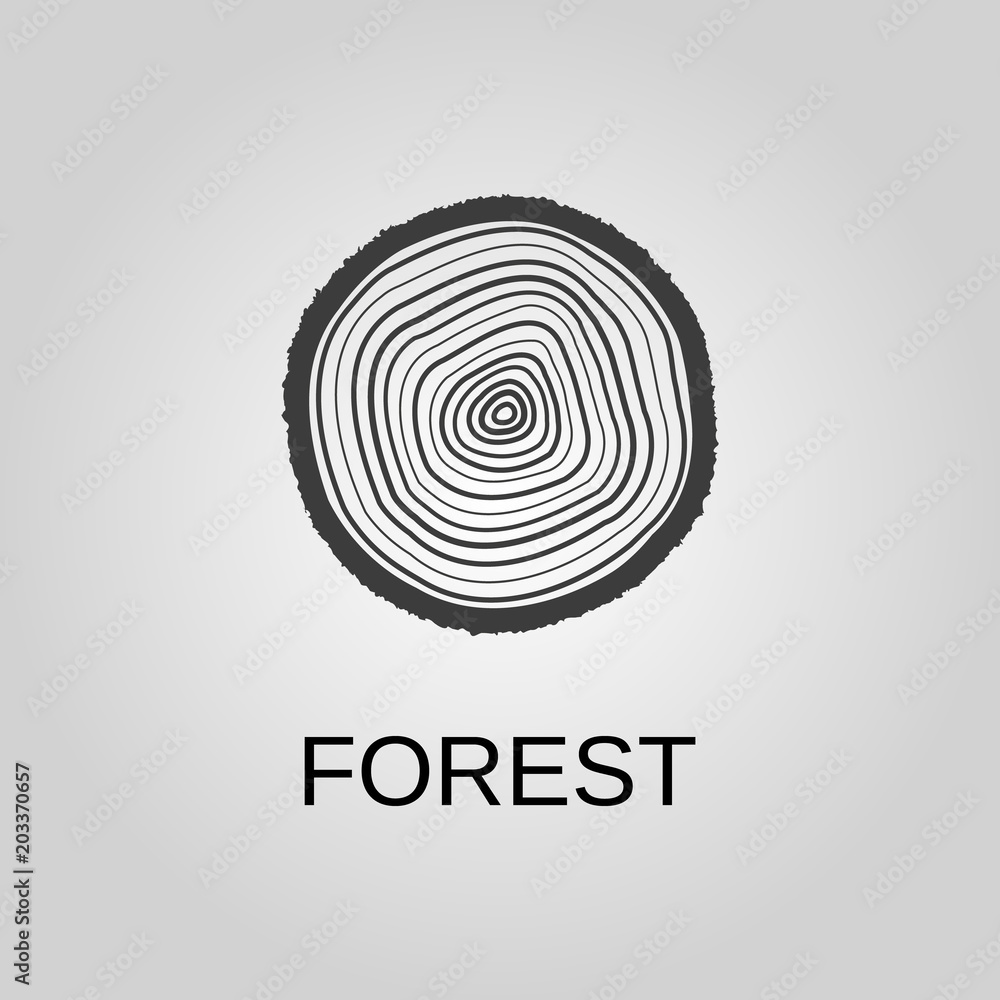Forest icon. Forest symbol. Flat design. Stock - Vector illustration ...