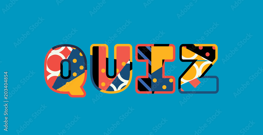 Quiz Concept Word Art Illustration Stock Vector | Adobe Stock