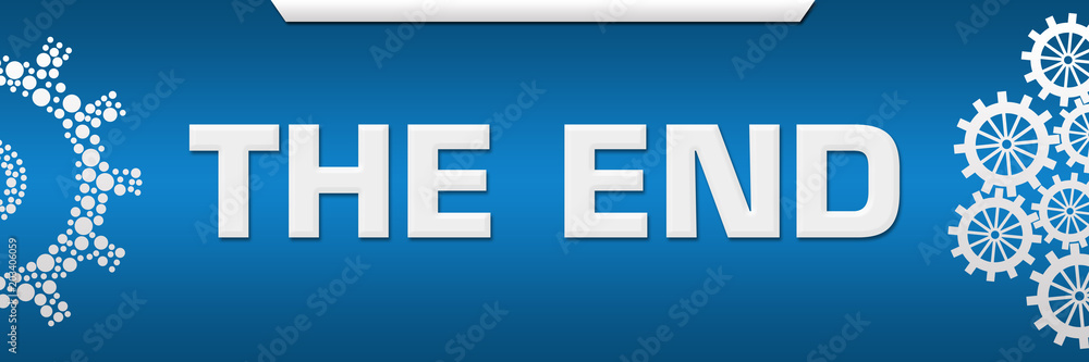 The End Blue Both Side Gears Stock Illustration | Adobe Stock