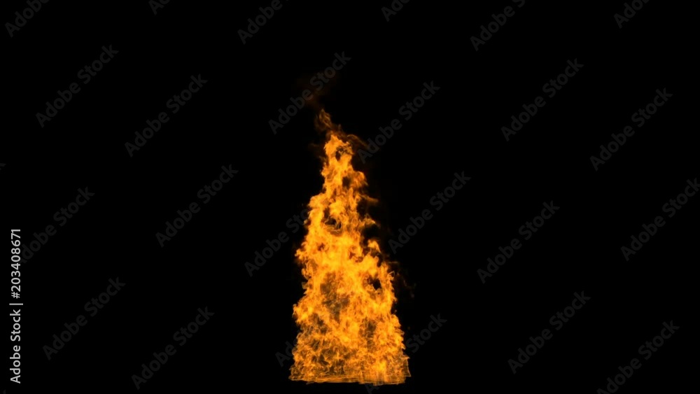 High Quality Fire element (long flame) from start to finish without cut ...