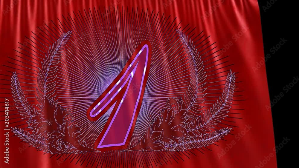 Number 1. Animation of the top ten numbers with alpha channel ...