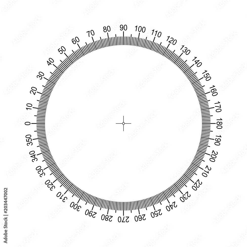 Vetor de Circular Protractor. Protractor grid for measuring degrees ... Vetor de Circular Protractor. Protractor grid for measuring degrees ...