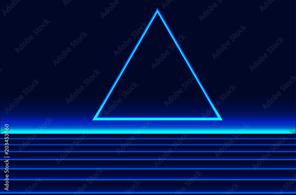 Future retro line background of the 80s. Vector futuristic synth retro ...