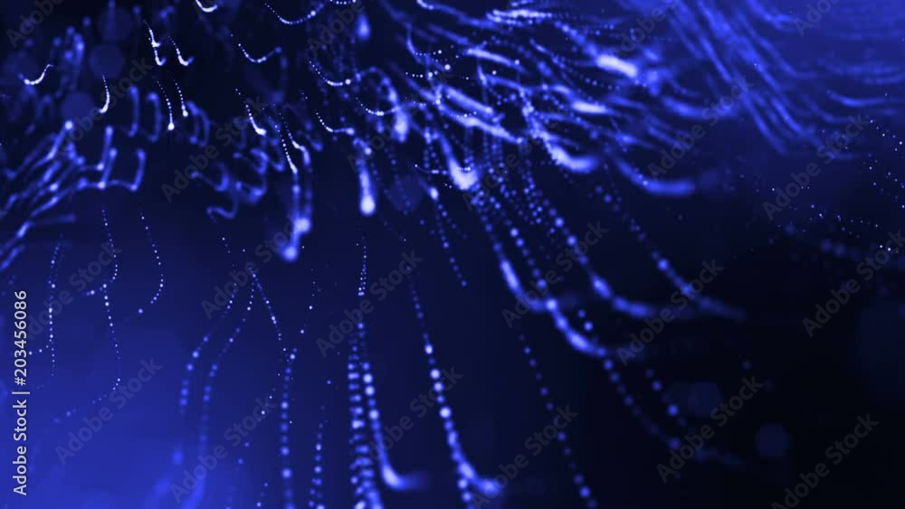 3d render of luminous particles as science fiction background or modern ...