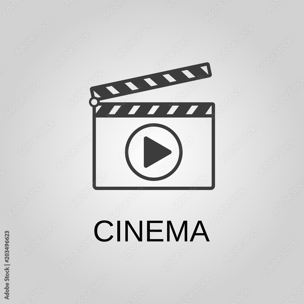 Cinema icon. Cinema symbol. Flat design. Stock - Vector illustration ...