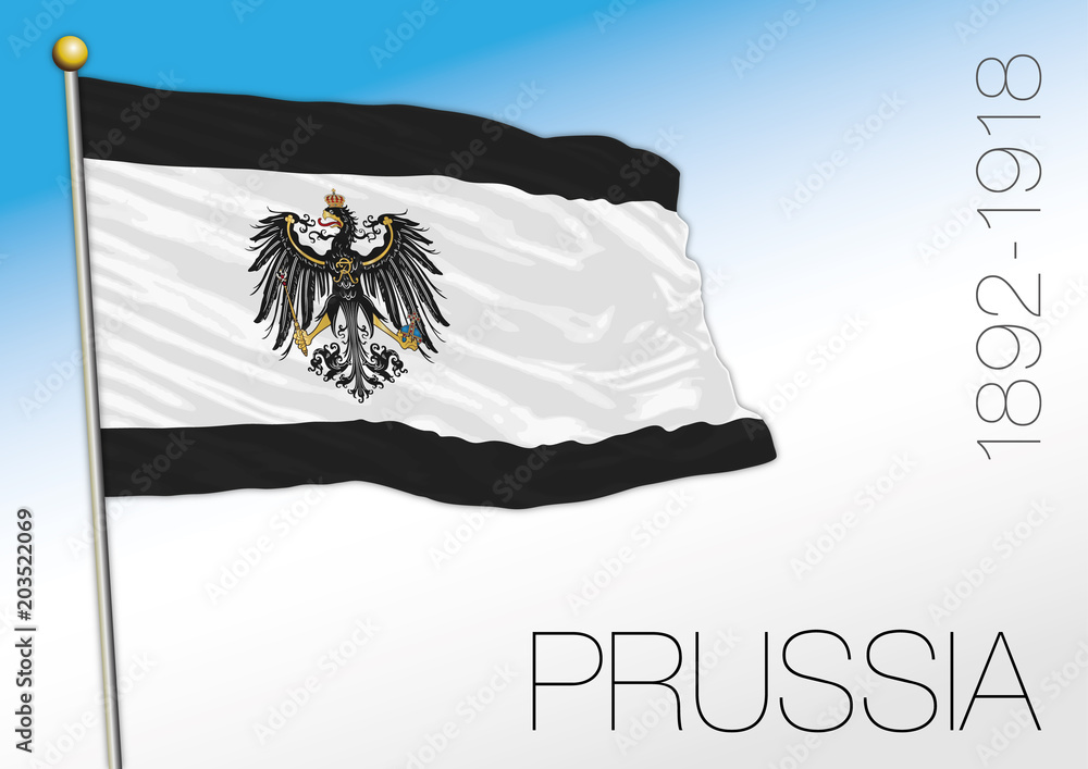 Prussia historical flag and coat of arms, Germany Stock Vector | Adobe ...
