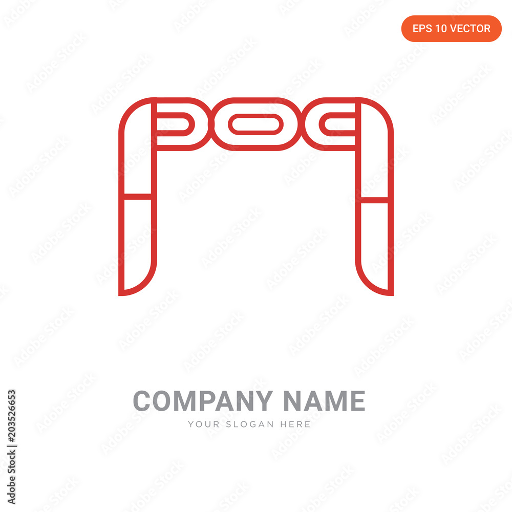 Nunchaku company logo design Stock Vector | Adobe Stock