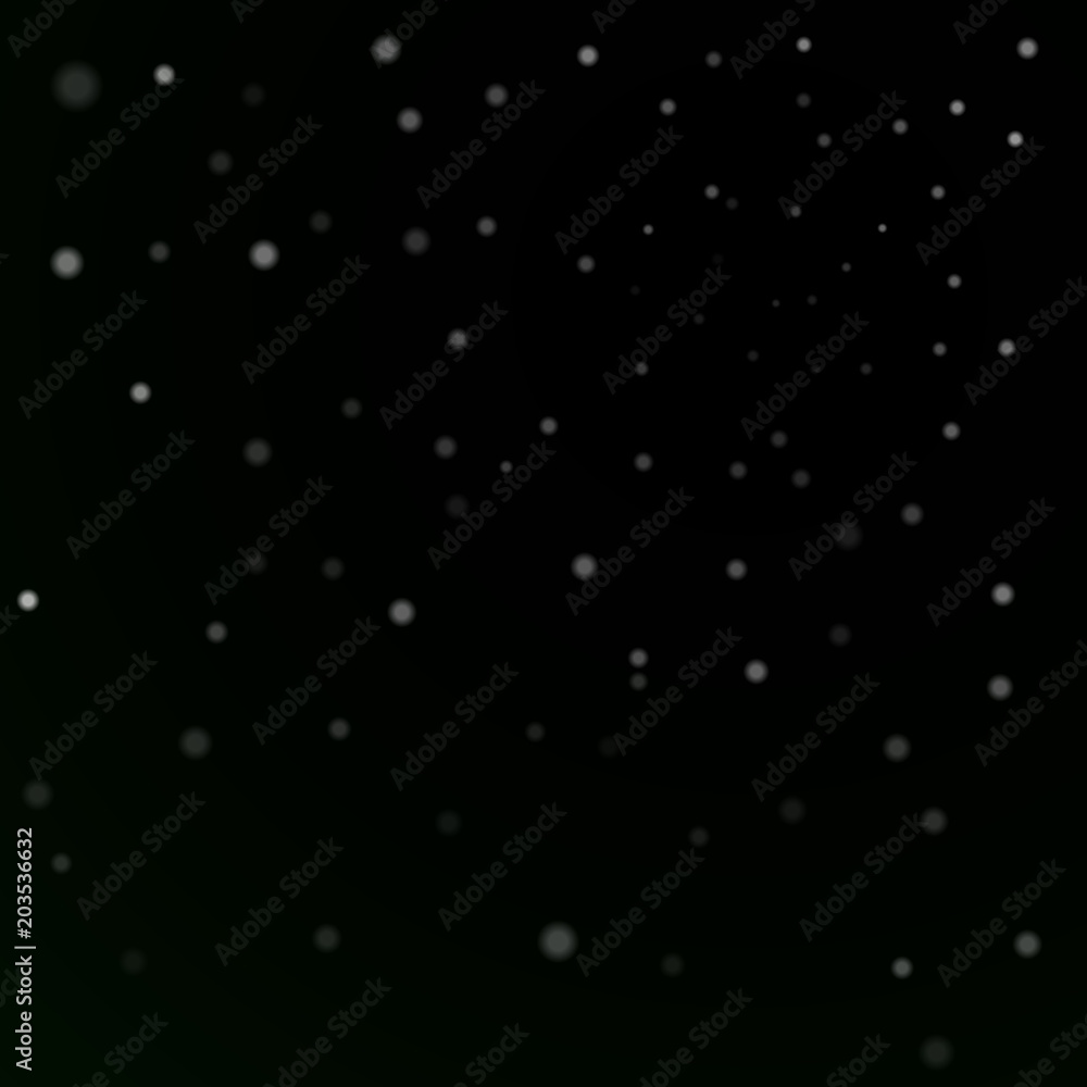 Silver Stars Black Night Sky Background Abstract Light Glitter