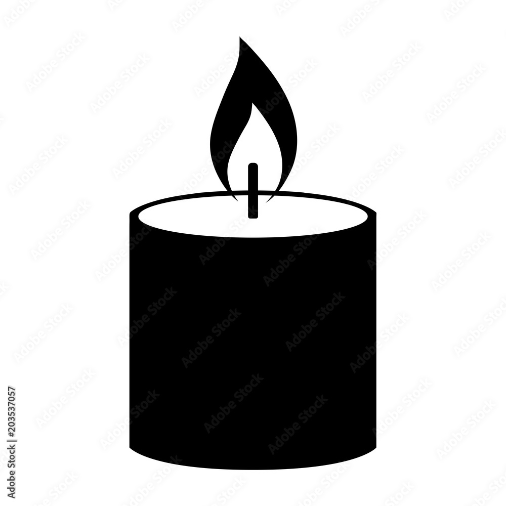 Candle Vector Black