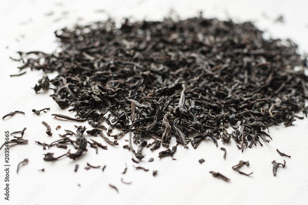 Dry black tea leaves Stock Photo | Adobe Stock