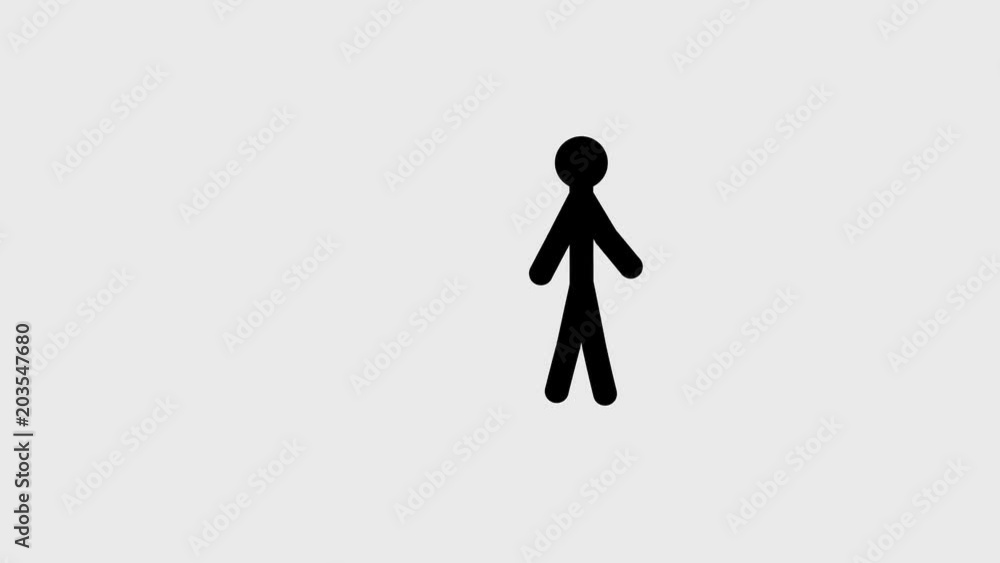 2d animation walking, video with transparent background Stock Video ...
