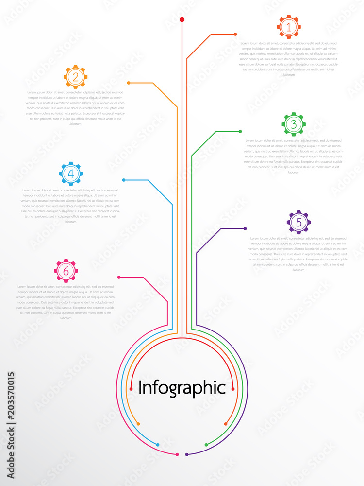 Vector infographic templates used for detailed reports. All 6 topics ...