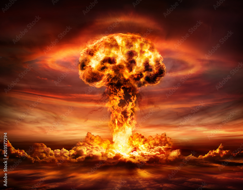 Nuclear Bomb Explosion - Mushroom Cloud Stock Photo | Adobe Stock