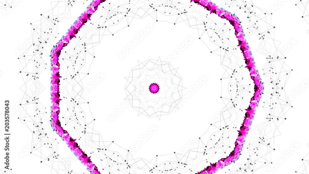 4k low poly background animation in loop. Seamless 3d animation in ...