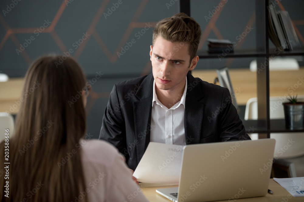 Boss or employer dissatisfied with failed performance looking ...