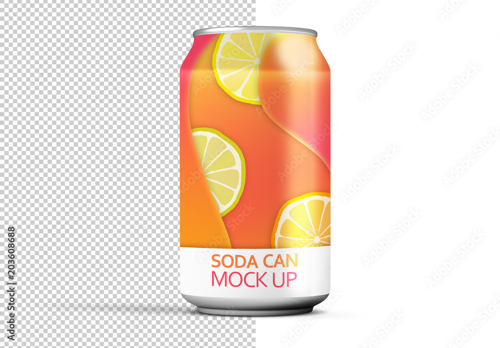 Soda Can Mockup Stock Template | Adobe Stock